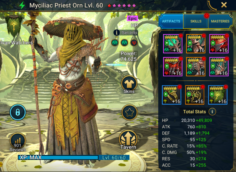 Myciliac Priest Orn Guide | Raid Shadow Legends